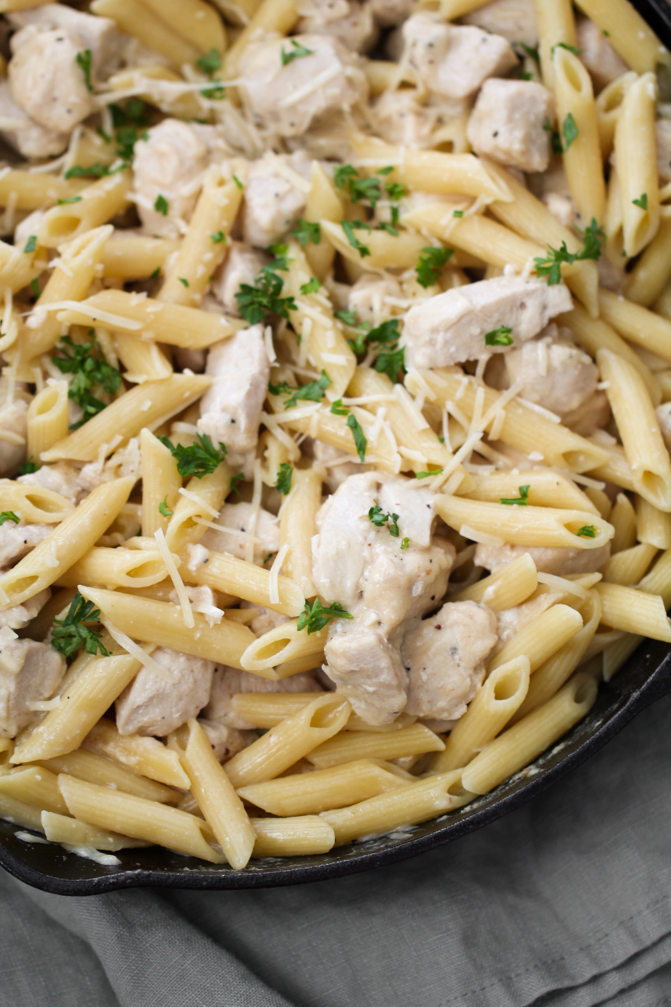 Creamy Parmesan Chicken Penne – Macro Friendly Food